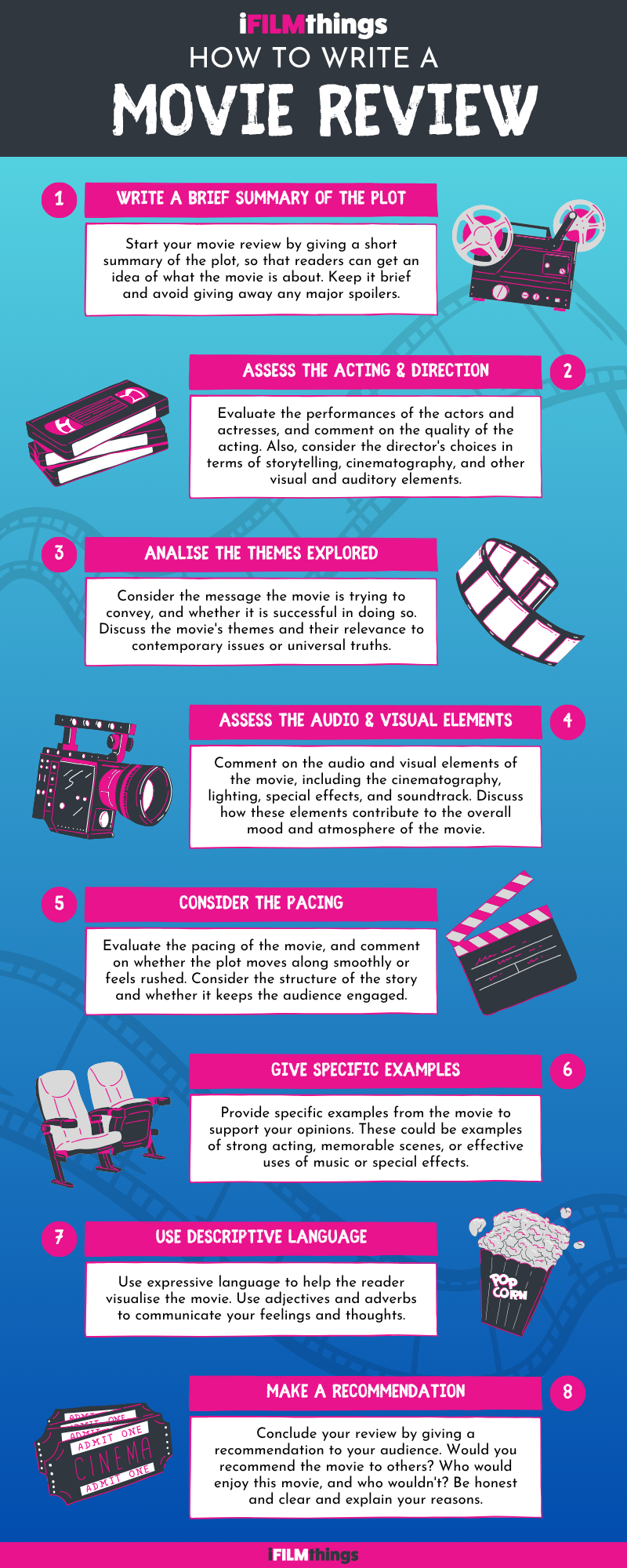 How to Write a Movie Review Using the 8-Point Formula